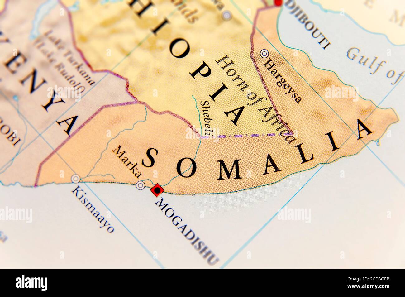 Geographic map of Somalia Stock Photo - Alamy
