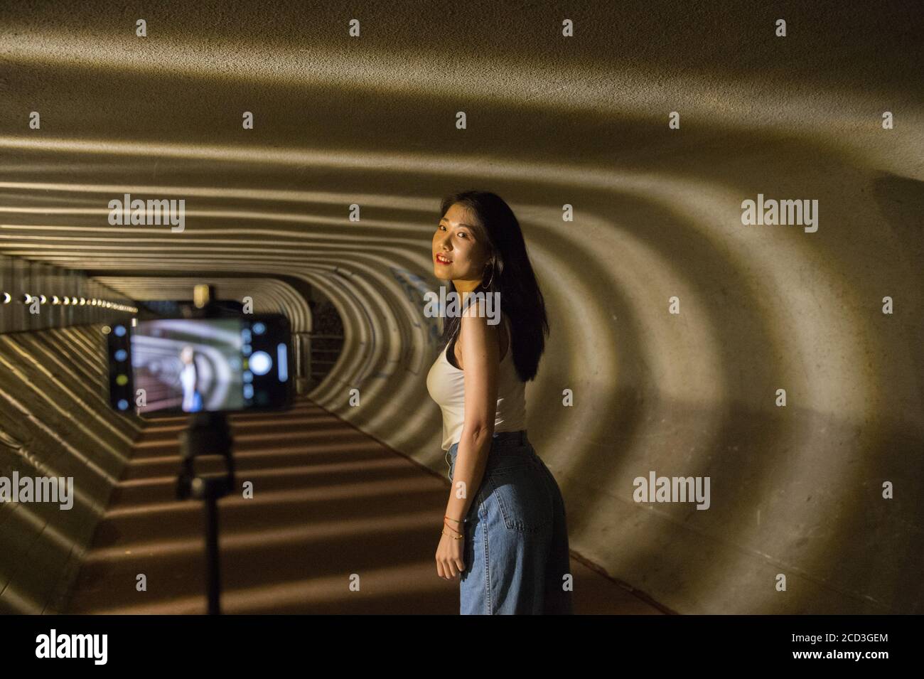 Lighted tunnel hi-res stock photography and images - Alamy