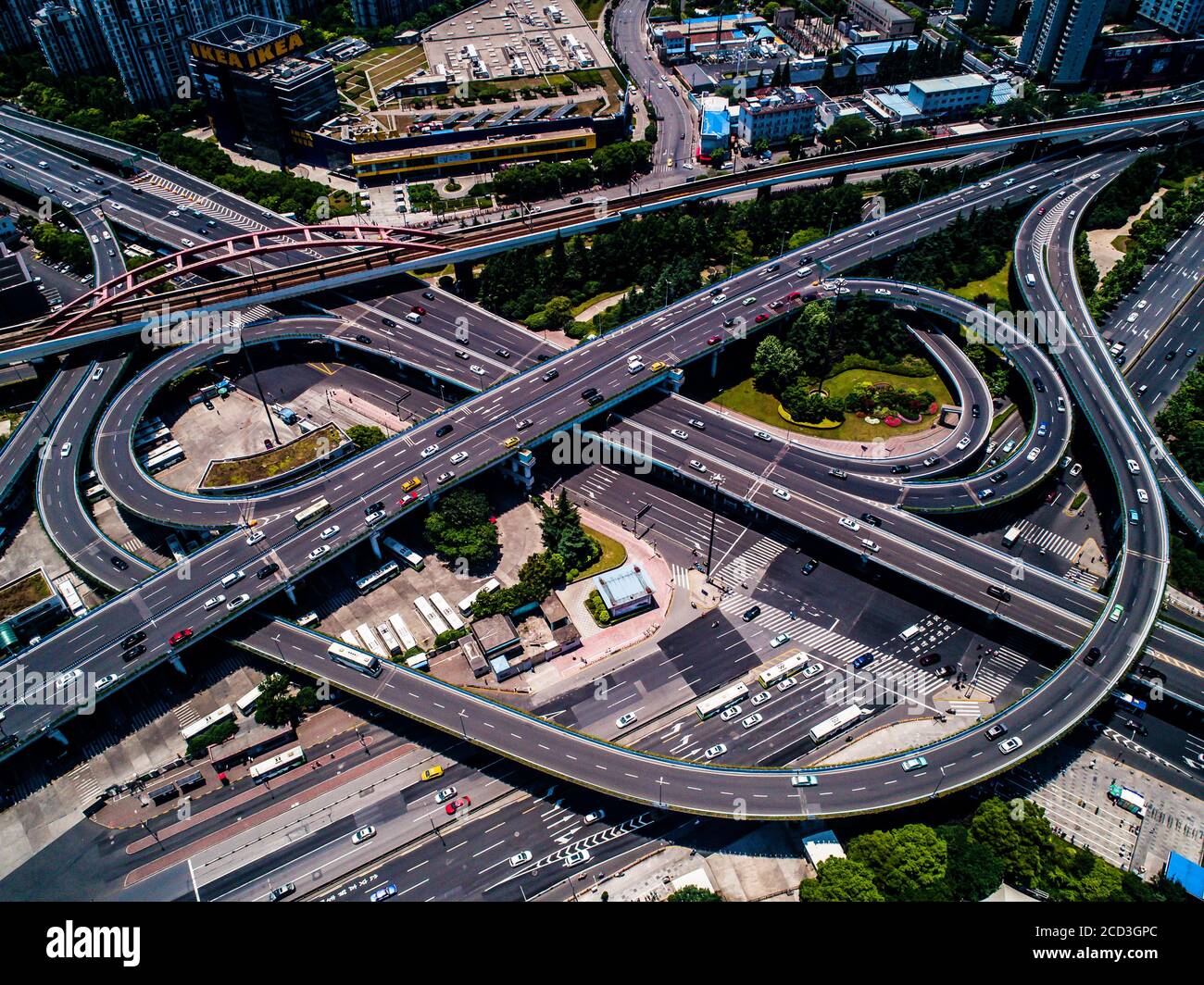 --File--In this undated photo, aerial view of an overpass is pictured ...