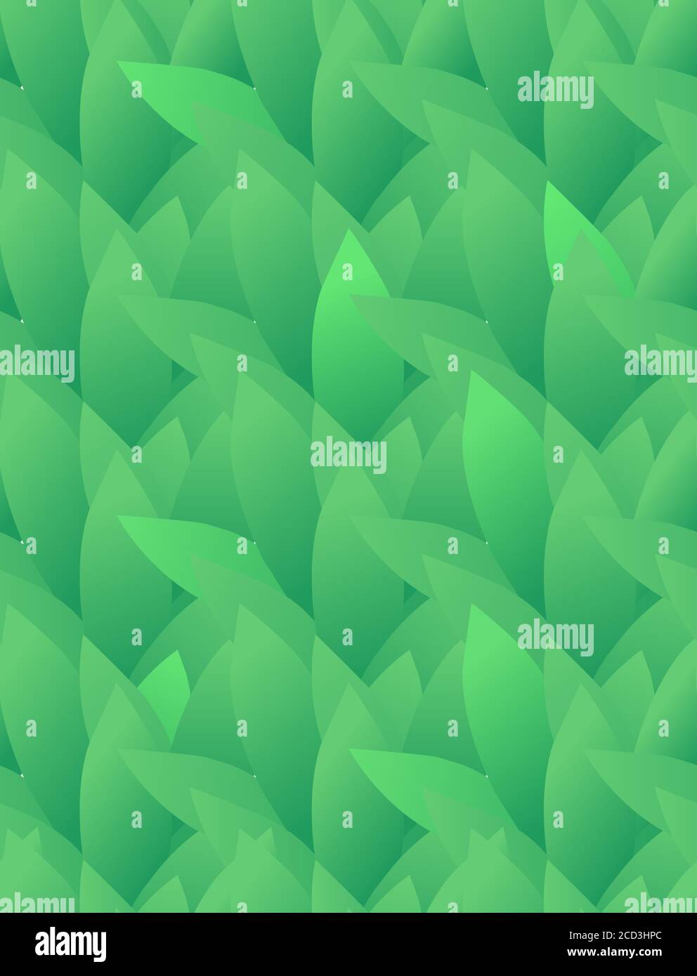 Seamless texture with green leaves in a row. Vector pattern for wraps ...