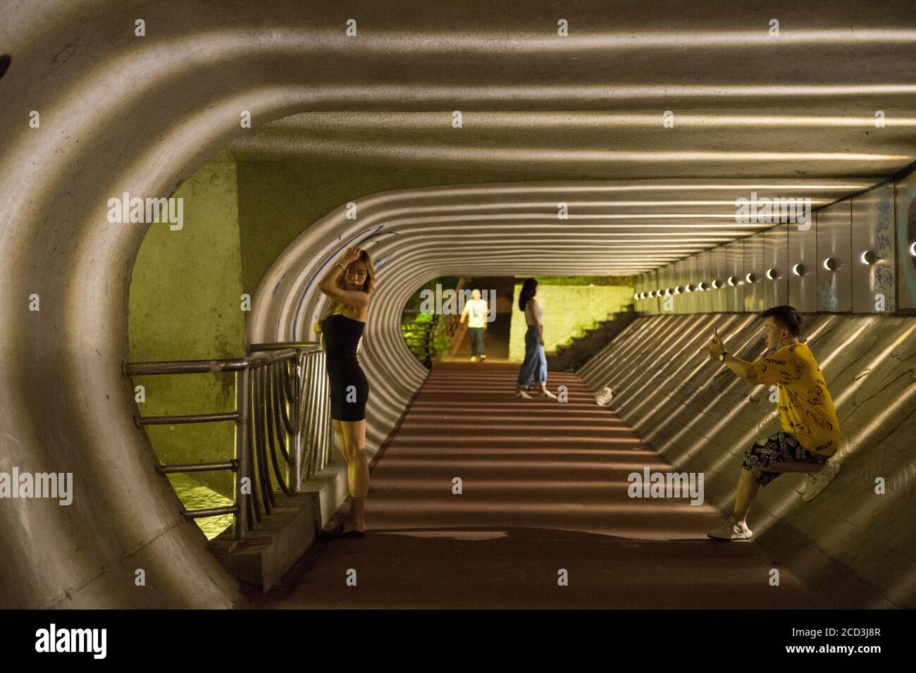 Lighted tunnel hi-res stock photography and images - Alamy