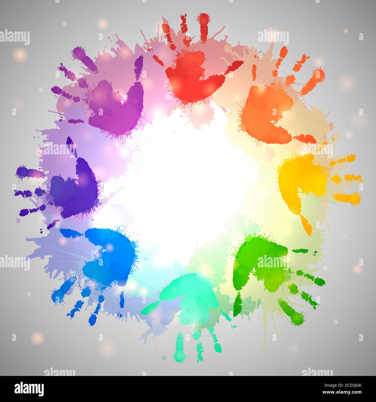 Handprint circle hi-res stock photography and images - Alamy