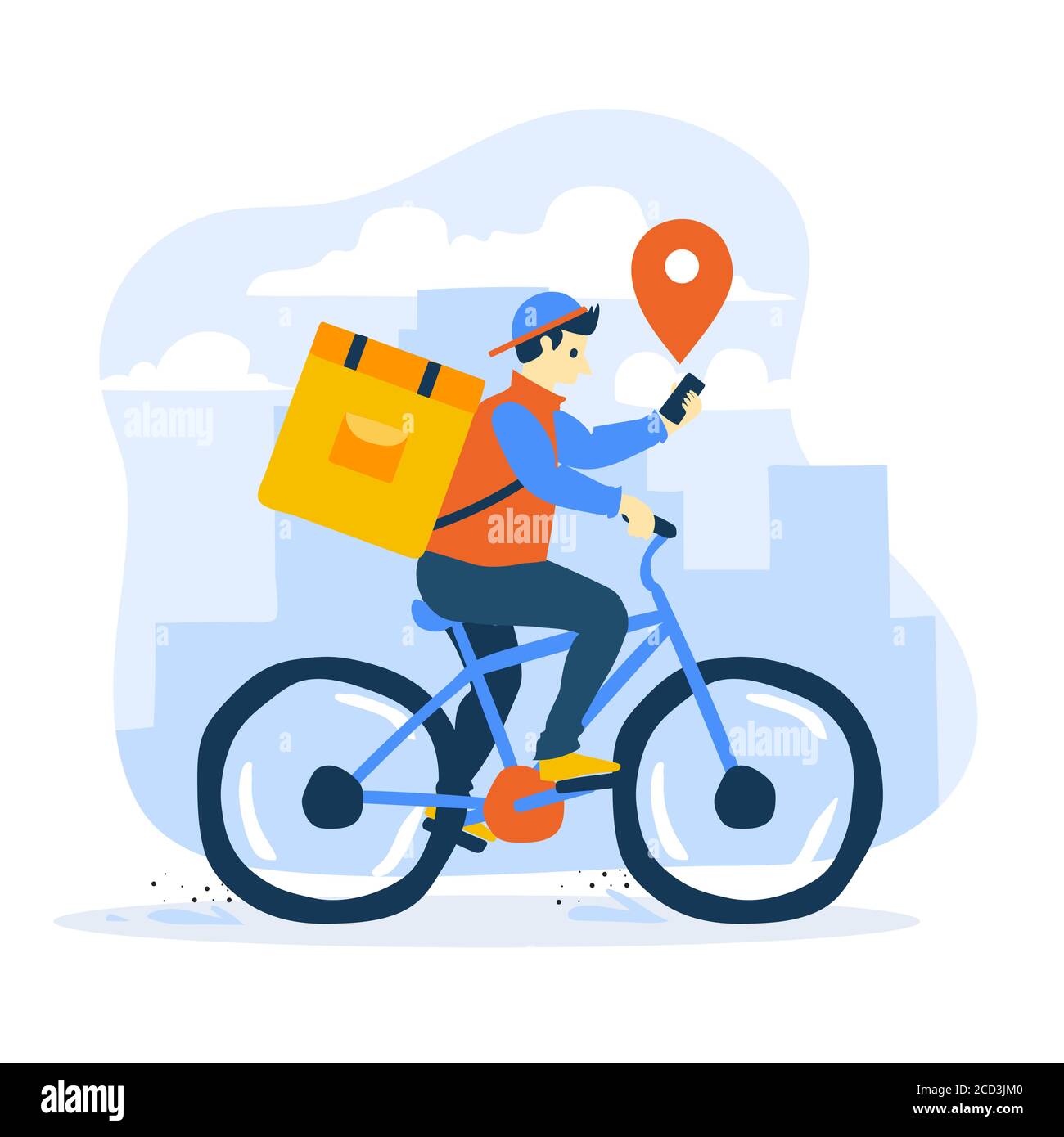 Delivery website banner in flat illustration vector style Stock Vector ...