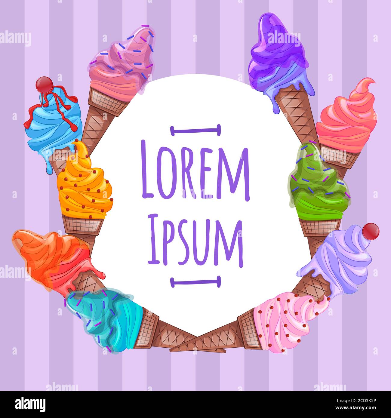 Ice Cream Cone Card Template