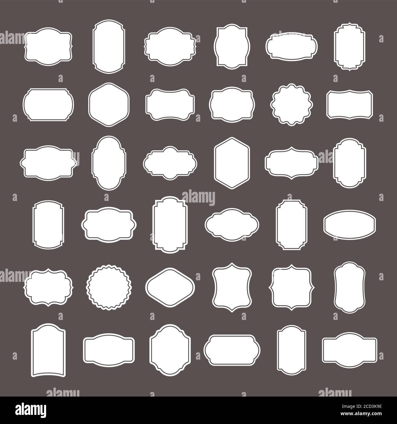 Vector of vintage and simple frame set Stock Vector Image & Art - Alamy