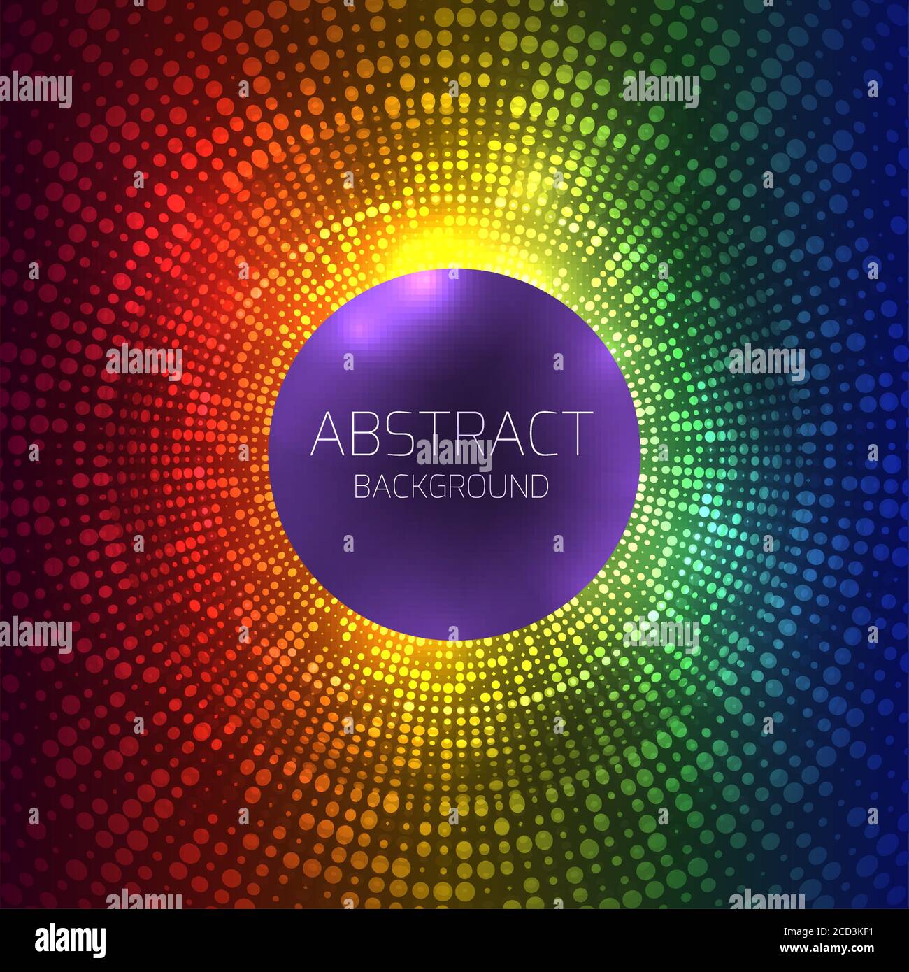 Abstract rainbow background with halftones and place for text. Vector background with dots for ...