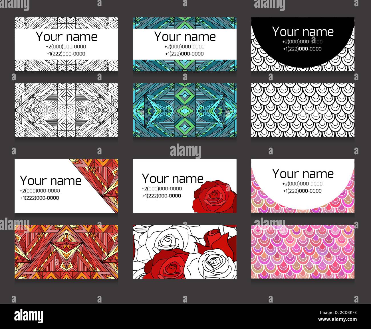 Different color roses Stock Vector Images - Alamy