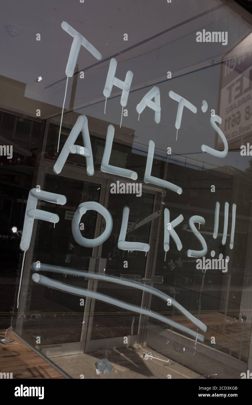 Closed down shop front, in Kirkintilloch, Scotland, 14 August 2020 ...