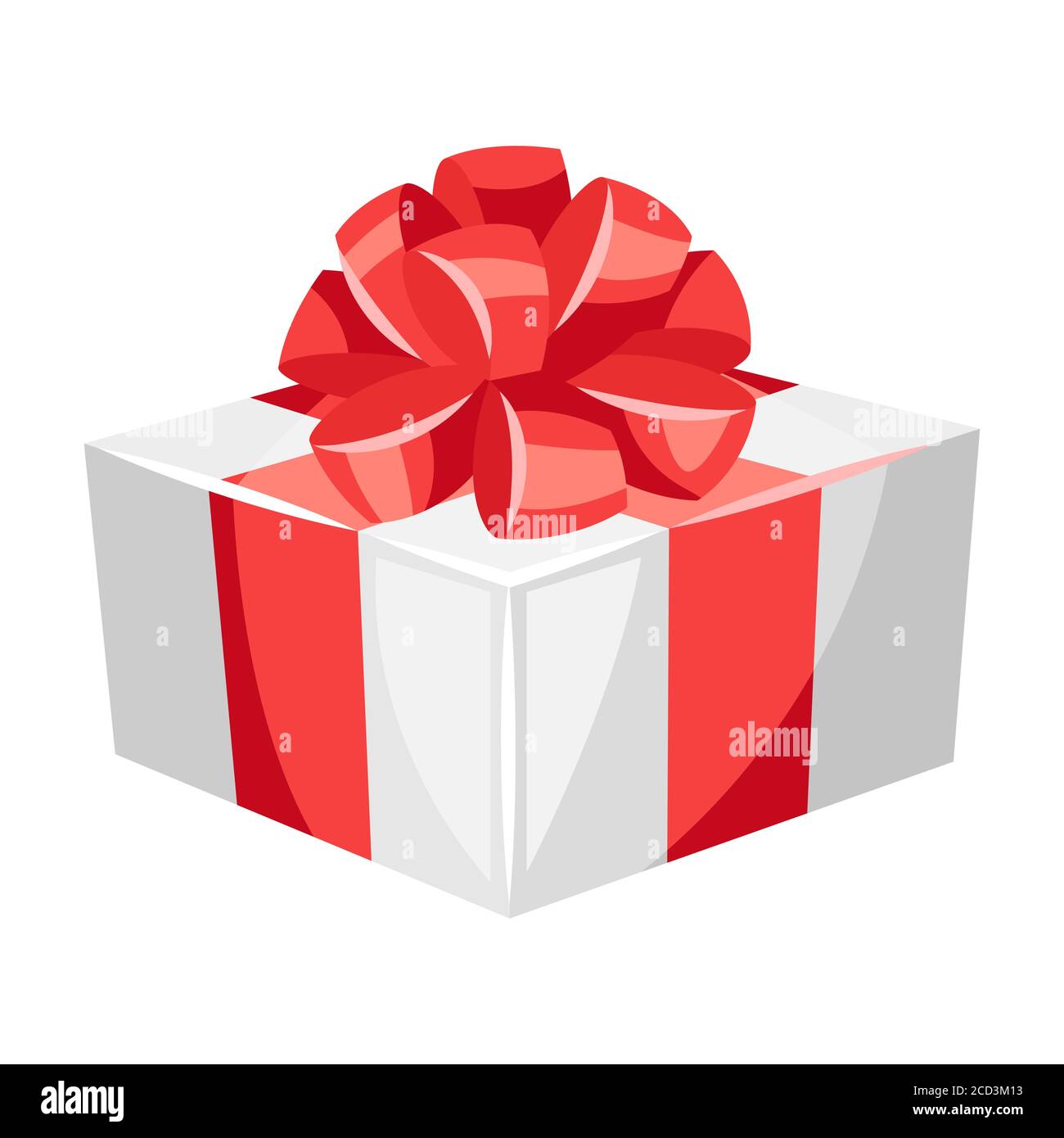Illustration of gift box with red bow Stock Vector Image & Art - Alamy