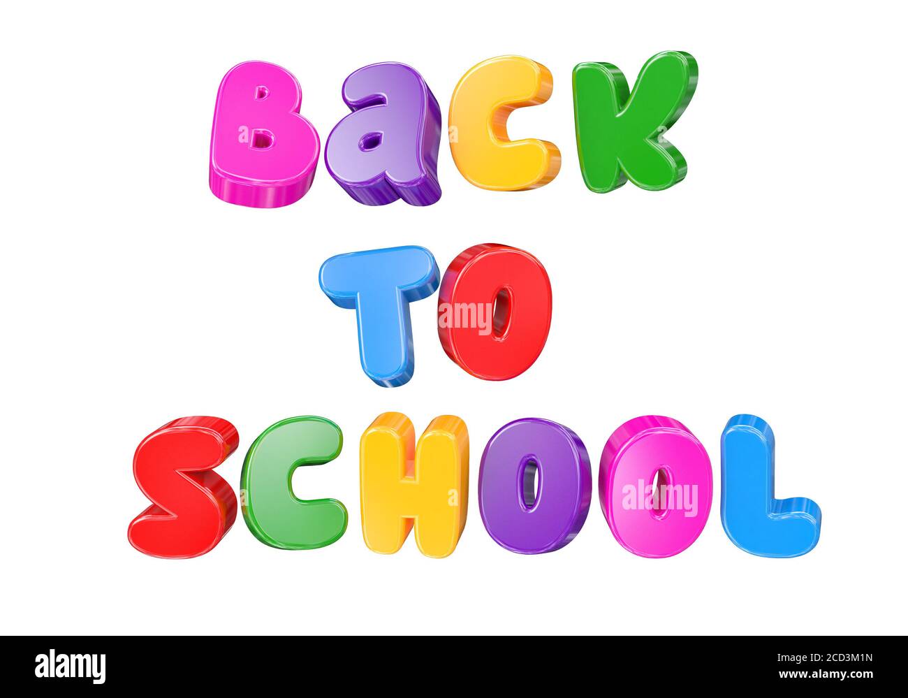 3D Plastic cartoon font. 3D illustration. Children and kids school, 3d ...