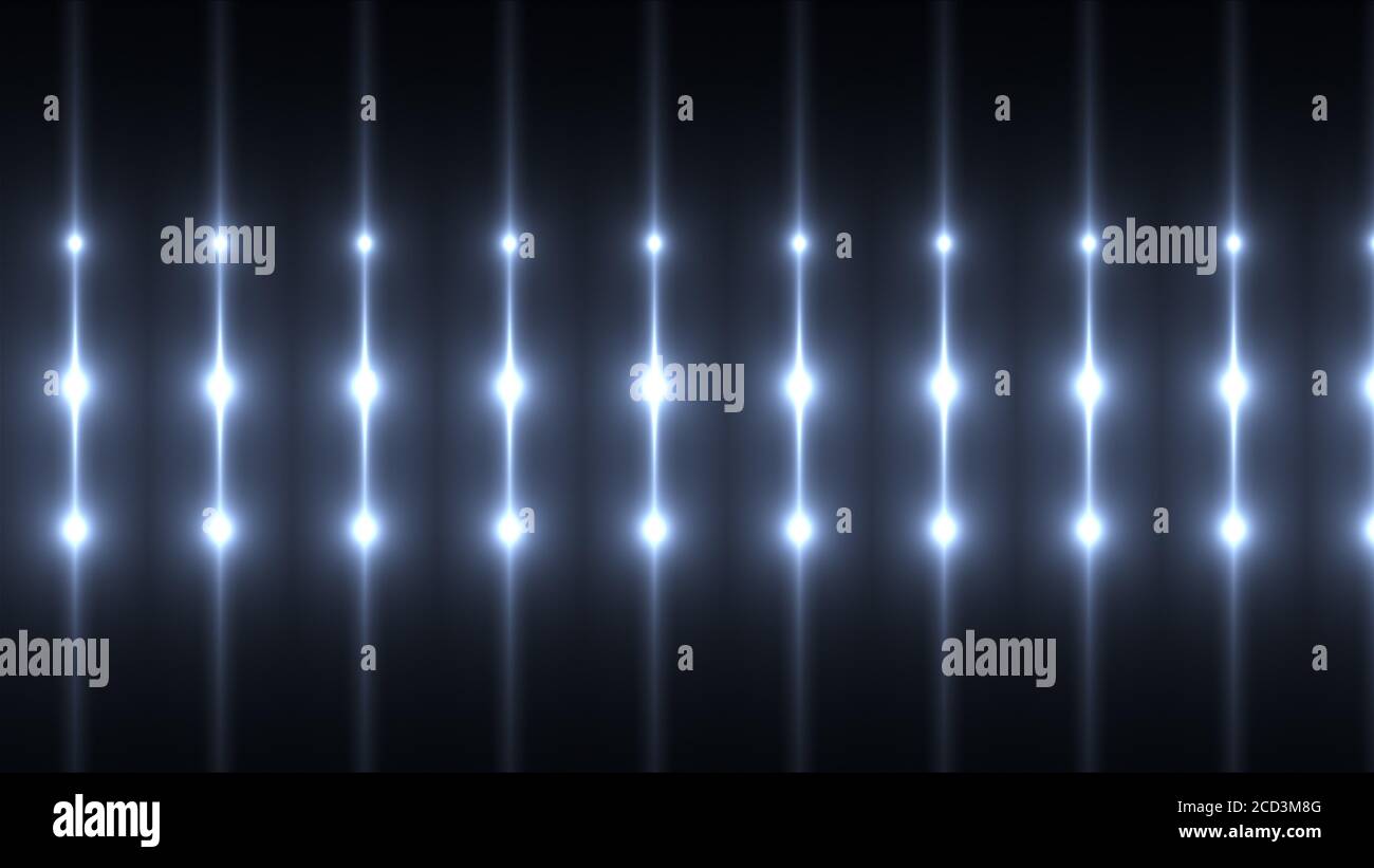 3d render of fractal rays with glowing impulse lights. Computer ...