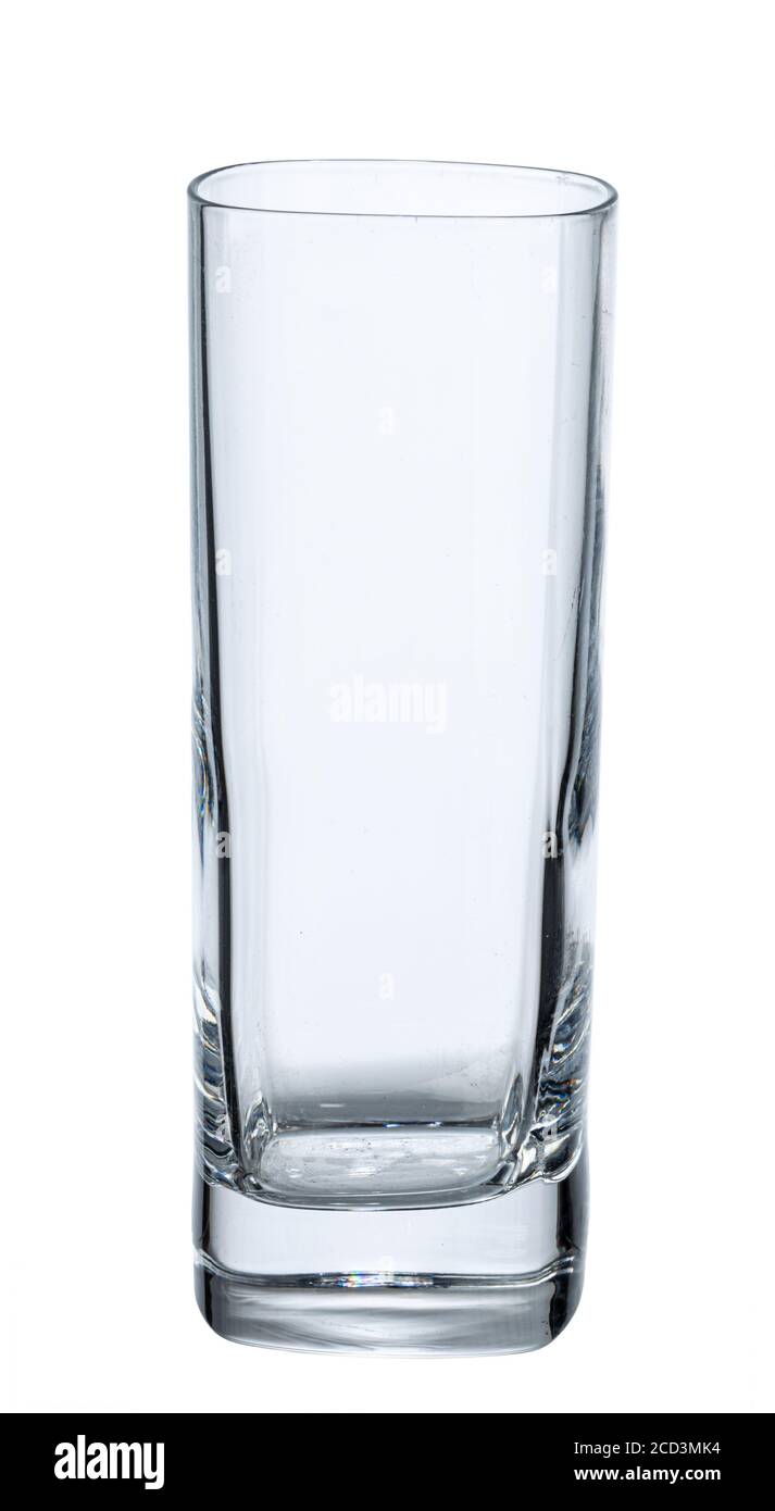 Empty glass cup isolated on white background Stock Photo - Alamy