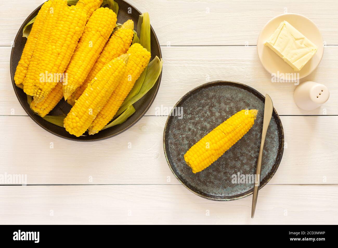 Boiled corn kernels in white hi-res stock photography and images - Alamy