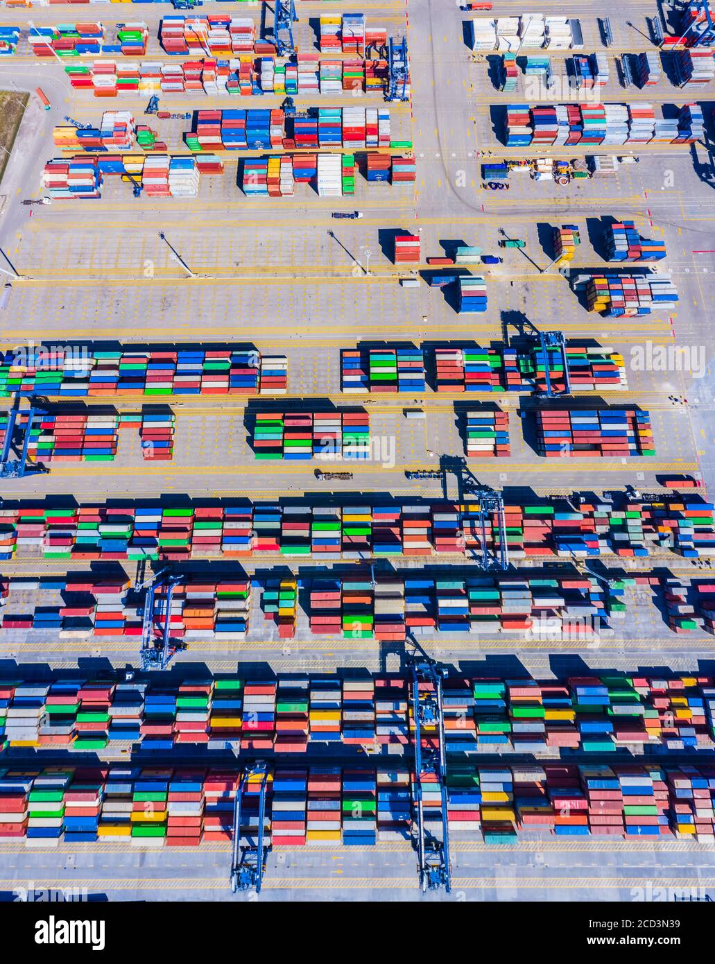 Container ship from sea port working for delivery containers shipment ...