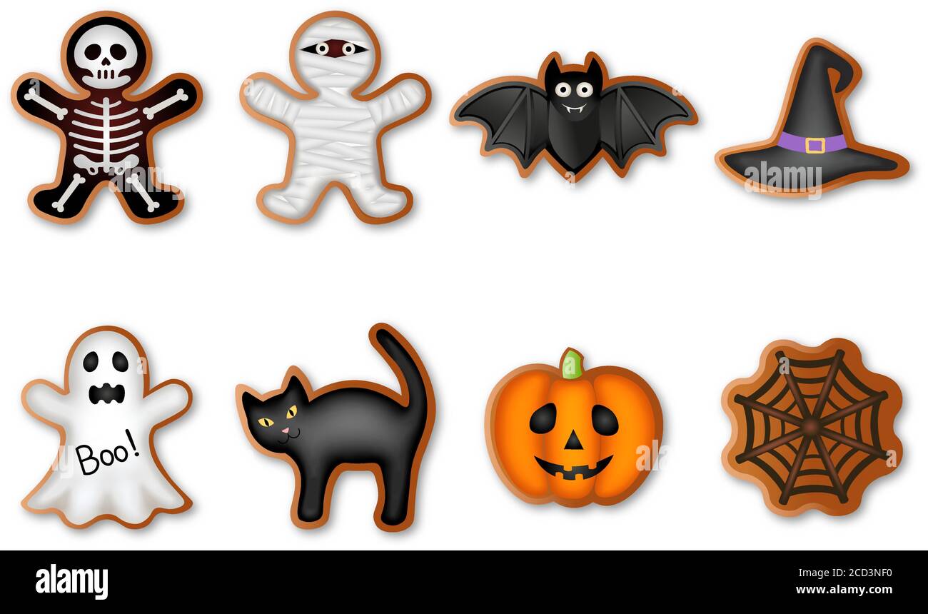 Halloween ghost pumpkin mummy Cut Out Stock Images & Pictures - Alamy