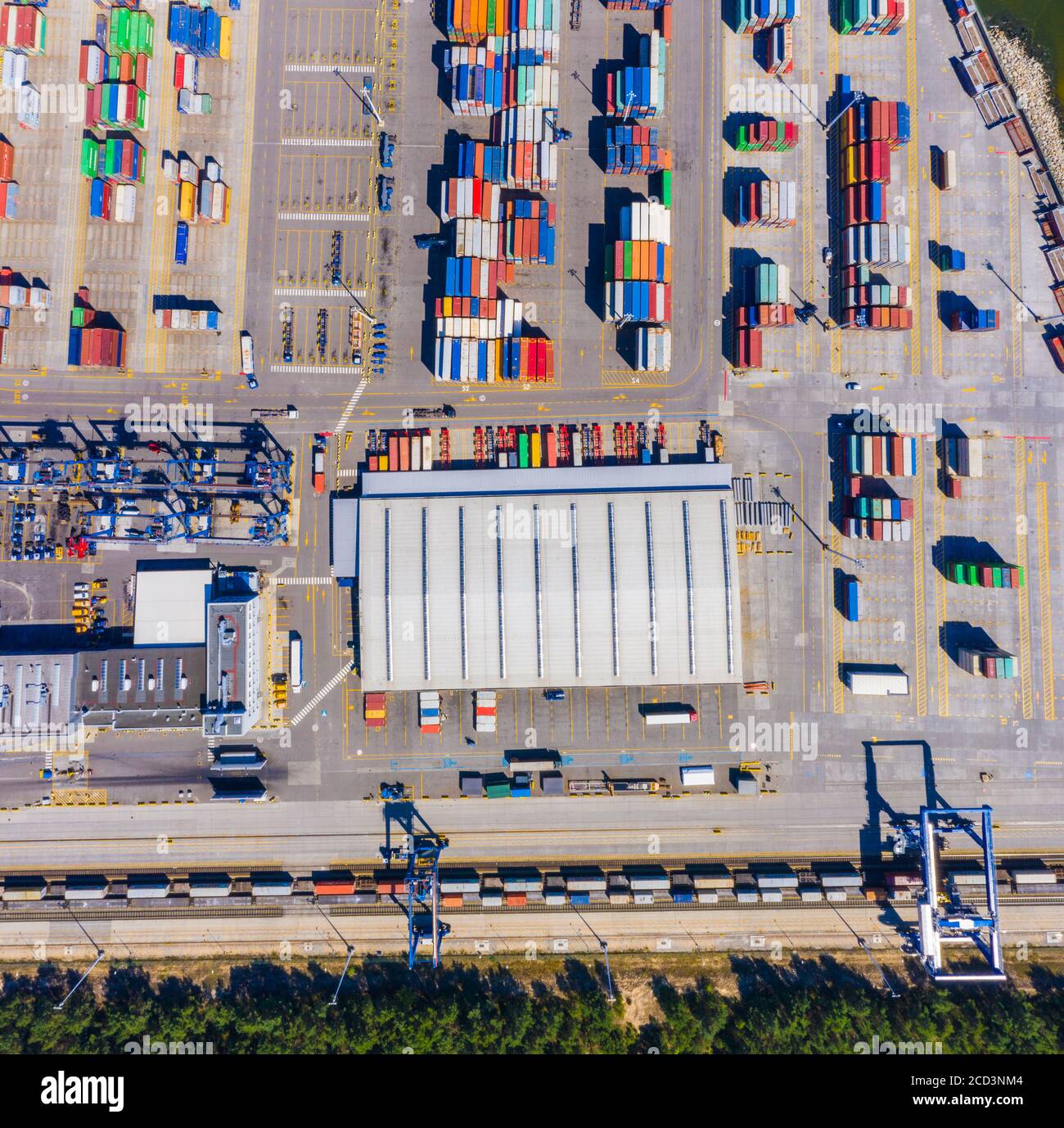 Container ship from sea port working for delivery containers shipment ...