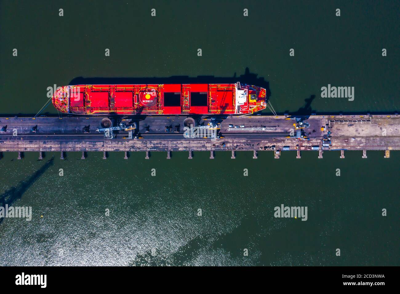 Container ship from sea port working for delivery containers shipment ...