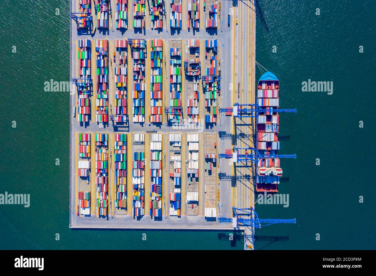 Container ship in export and import business and logistics. Shipping ...