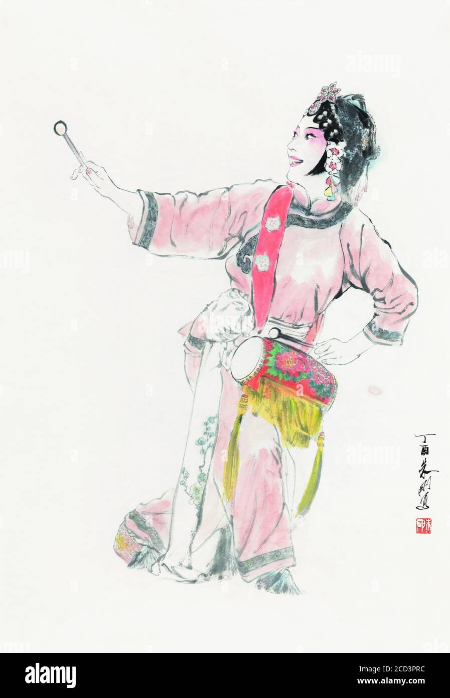 Chinese opera pictures of artist Zhu Gang, a Chinese Asian Modern and ...