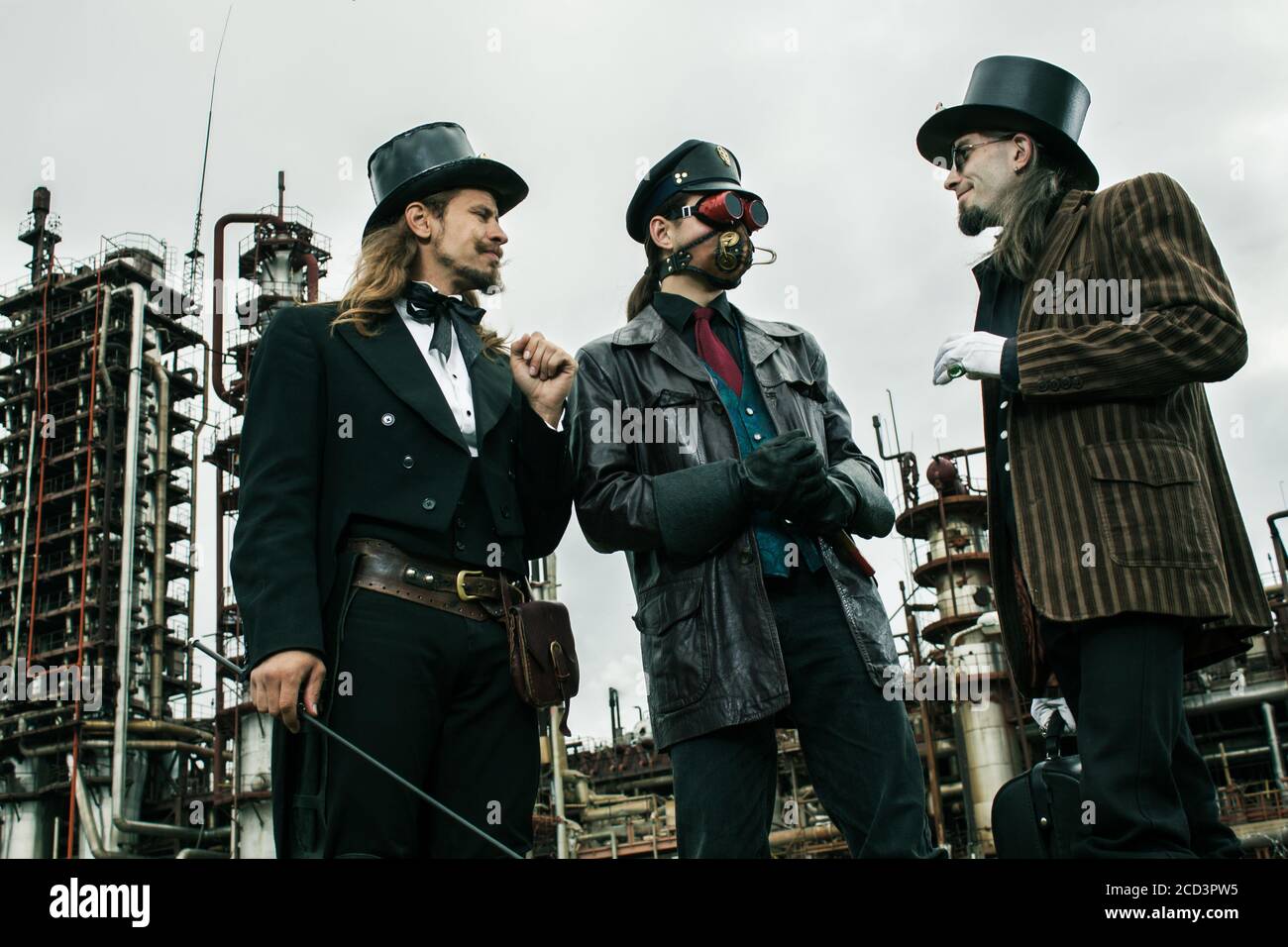 Three people in steampunk costume hi-res stock photography and images ...