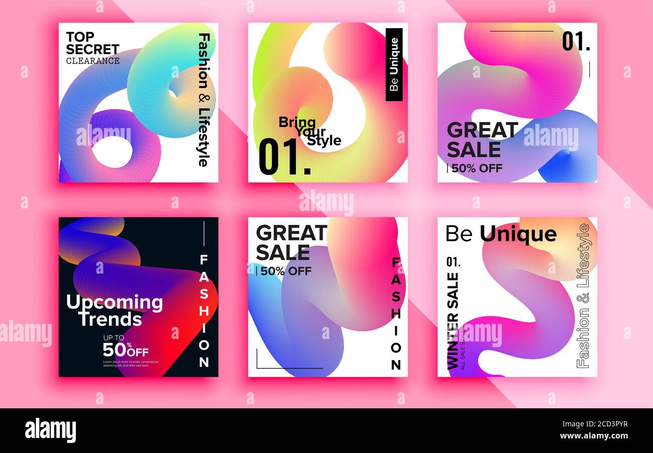 Set of sale banner template design. Vector illustration Stock Vector ...