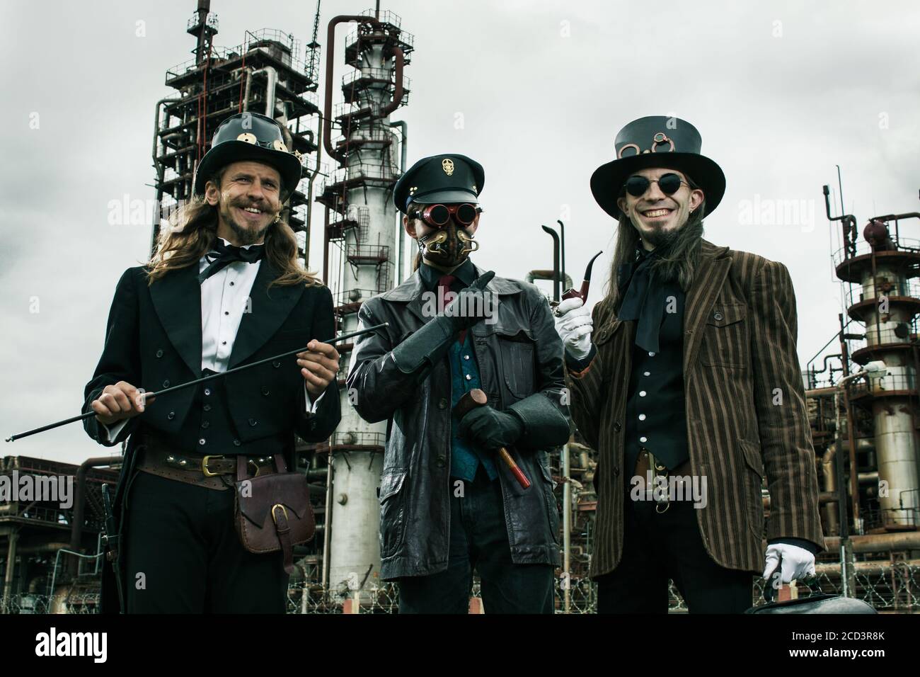 Three people in steampunk costume hi-res stock photography and images ...