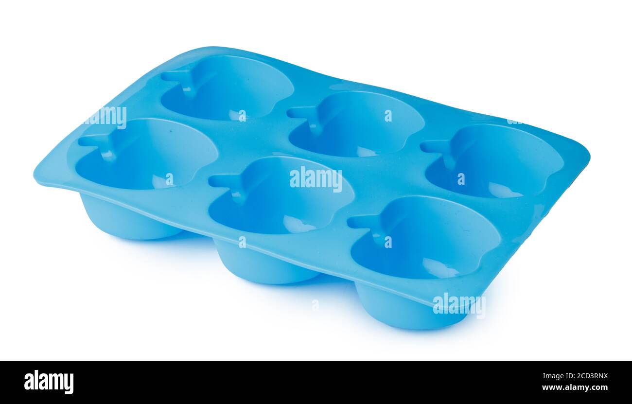 Silicone form for cupcake baking on white background Stock Photo - Alamy