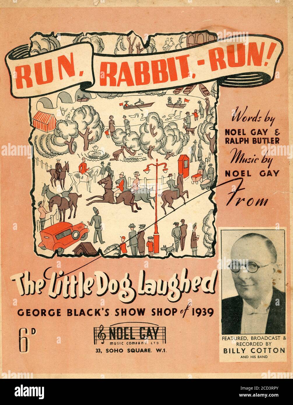 Sheet Music - Run, Rabbit, -Run! - Billy Cotton - 1939 Stock Photo - Alamy