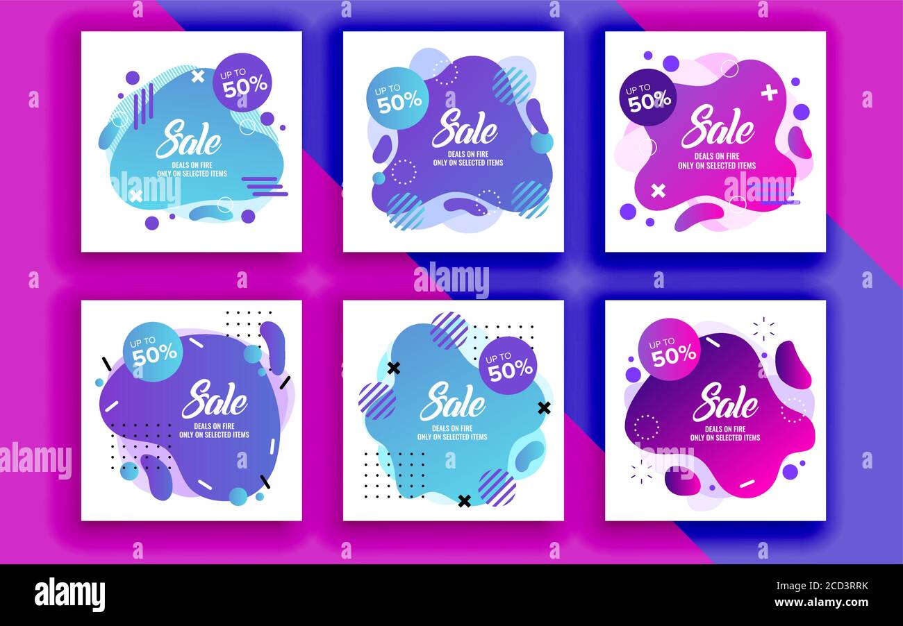 Set of sale banner template design. Vector illustration Stock Vector ...