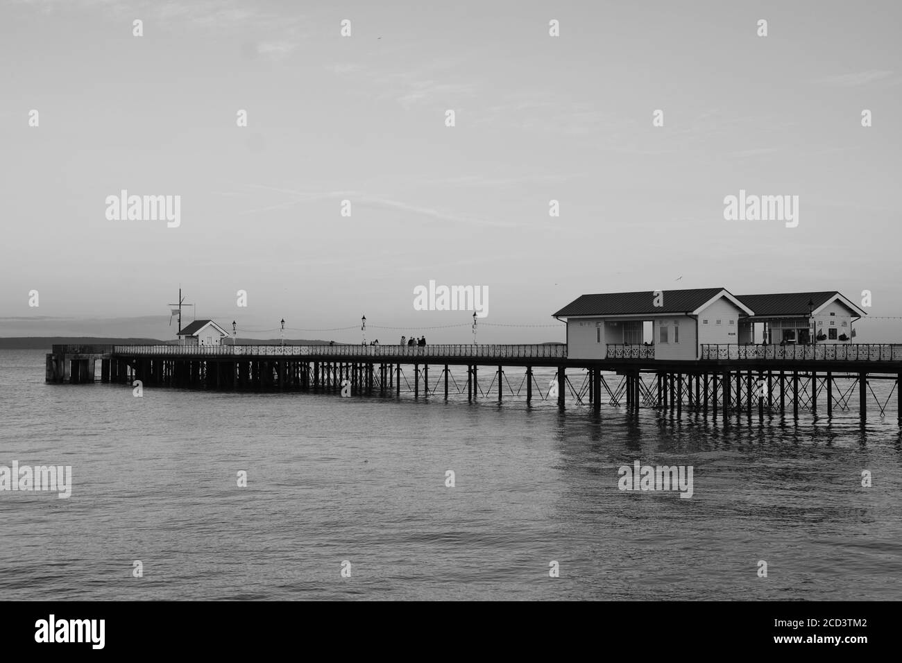 Penarth pier penarth seafront penarth Black and White Stock Photos ...