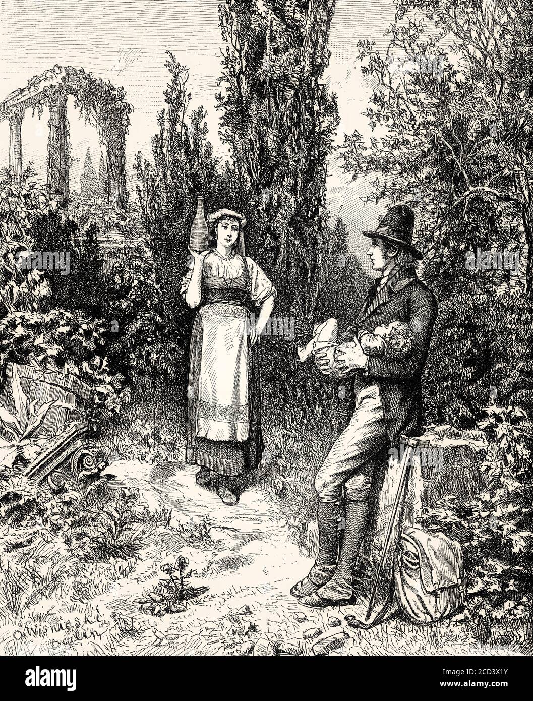 THE WANDERER, a poem by Johann Wolfgang von Goethe Stock Photo - Alamy