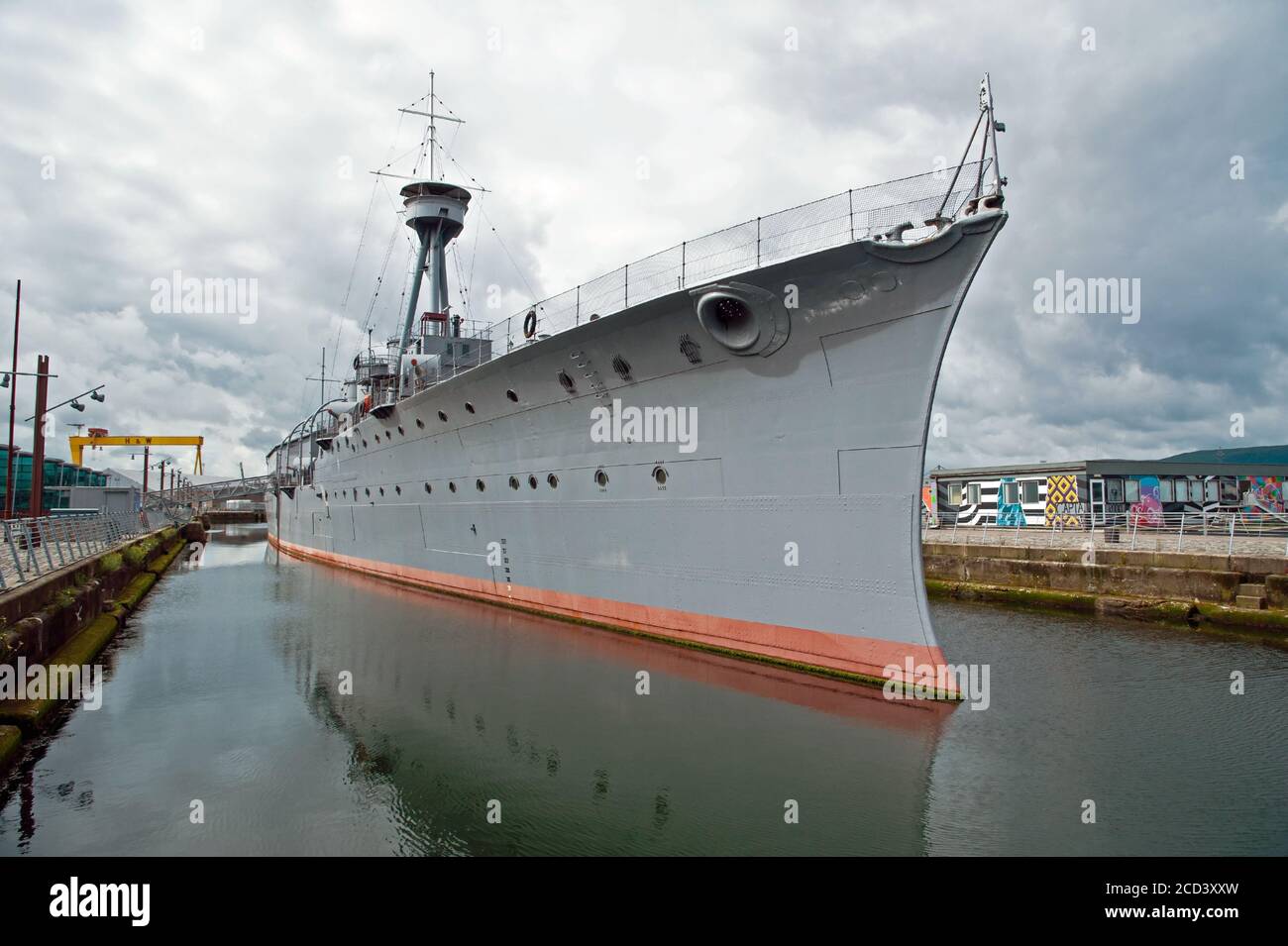Belfast, Northern Irealnd - 03 August 2020: The HMS Caroline, a C-Class ...