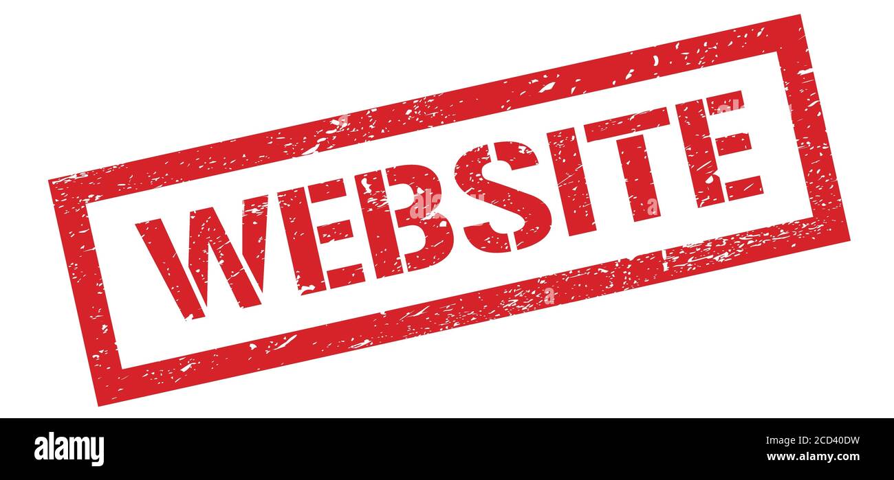 WEBSITE red grungy rectangle stamp sign Stock Photo - Alamy