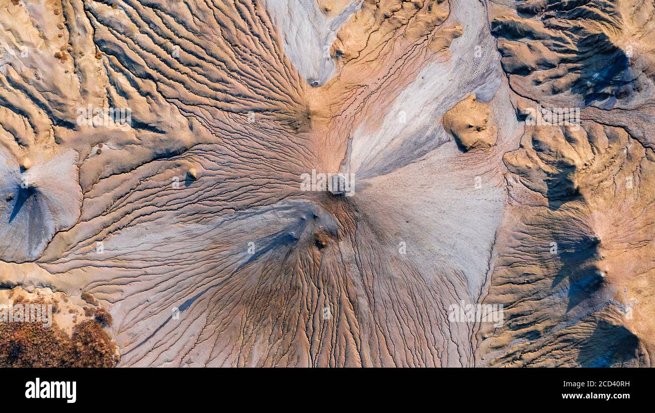 Mod Volcano, Romania - Bubbling craters of a mud volcano. Mud volcano ...