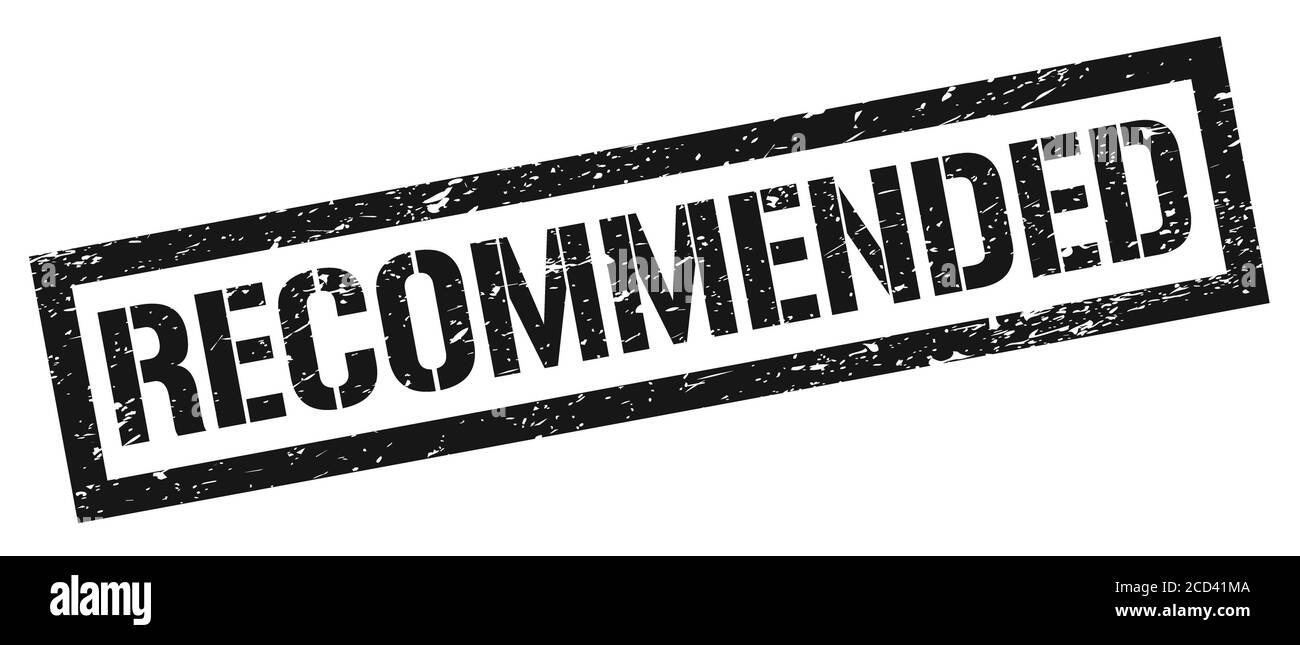 Recommended sign Black and White Stock Photos & Images - Alamy