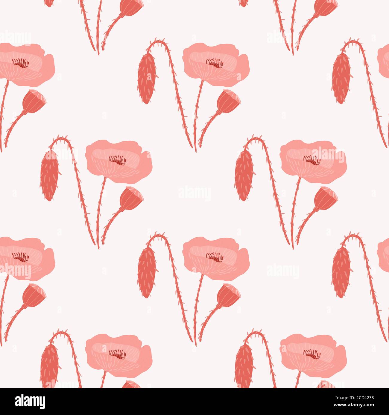 Stylized Poppy Flowers High Resolution Stock Photography and Images - Alamy