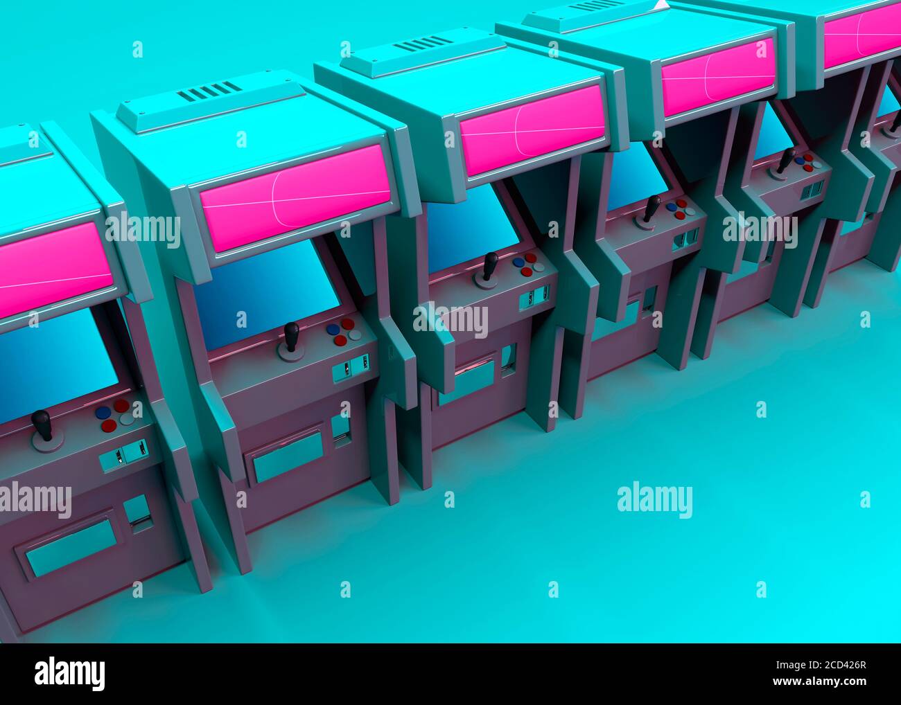 Neon video arcade room hi-res stock photography and images - Alamy