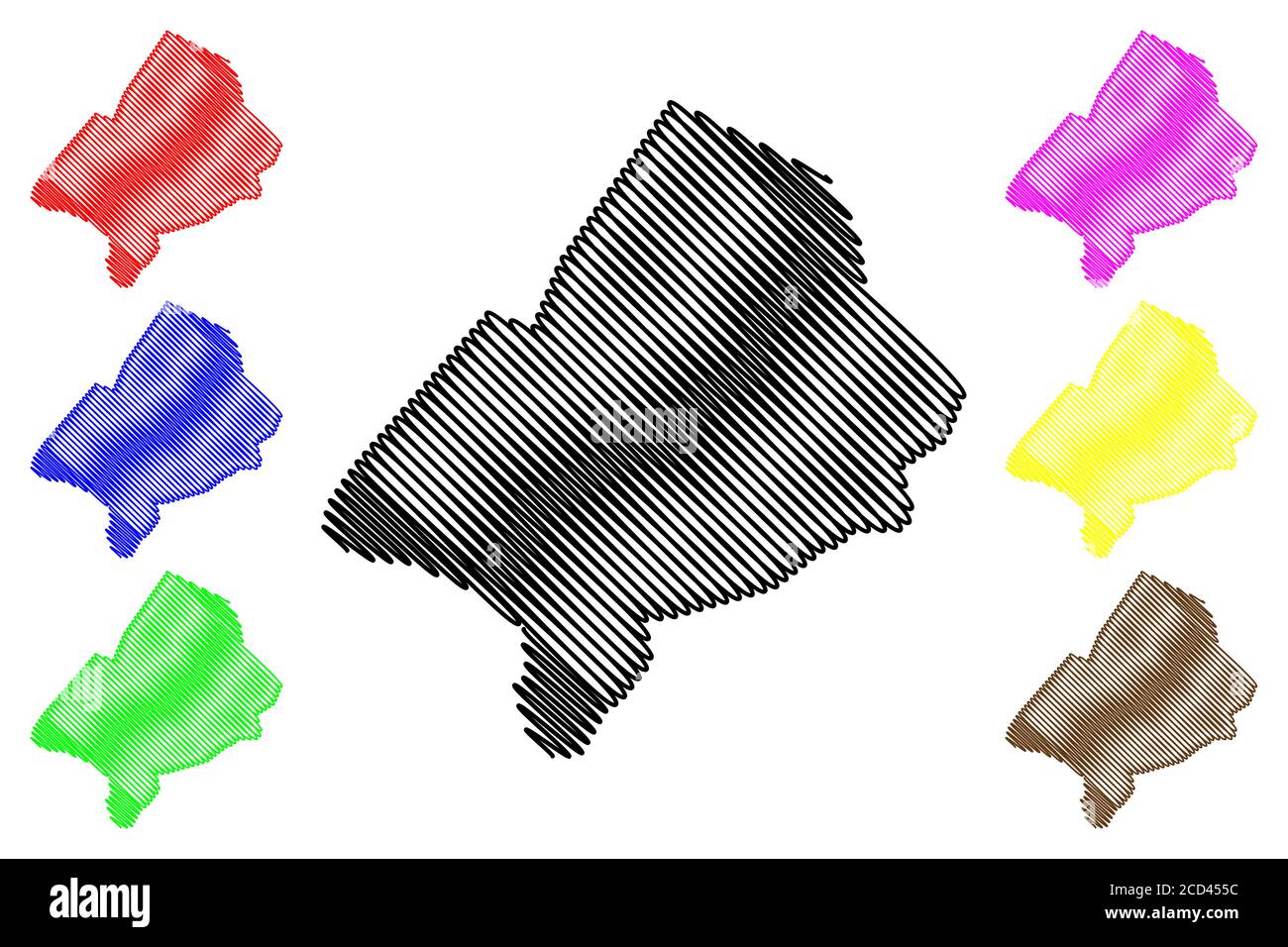 Kabul City (Islamic Republic of Afghanistan) map vector illustration ...