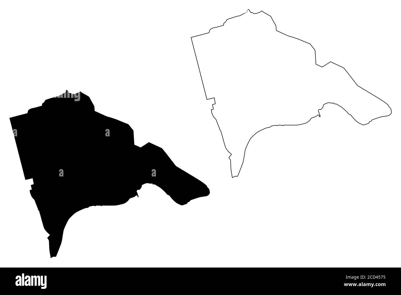 Bangui City (Central African Republic, CAR) map vector illustration ...