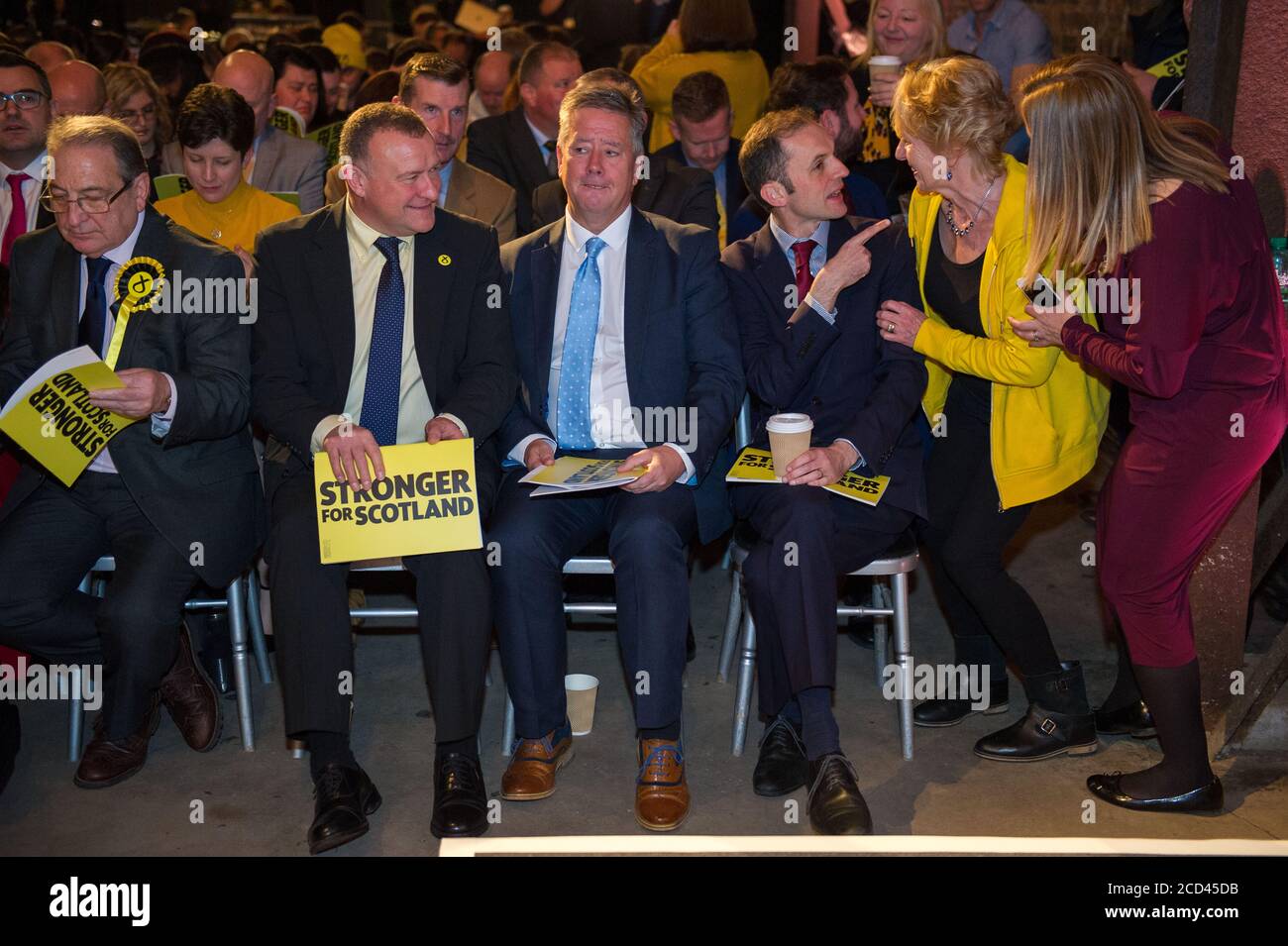 Glasgow, Scotland, UK. 27 November 2019. Pictured: (2nd from left) Drew ...