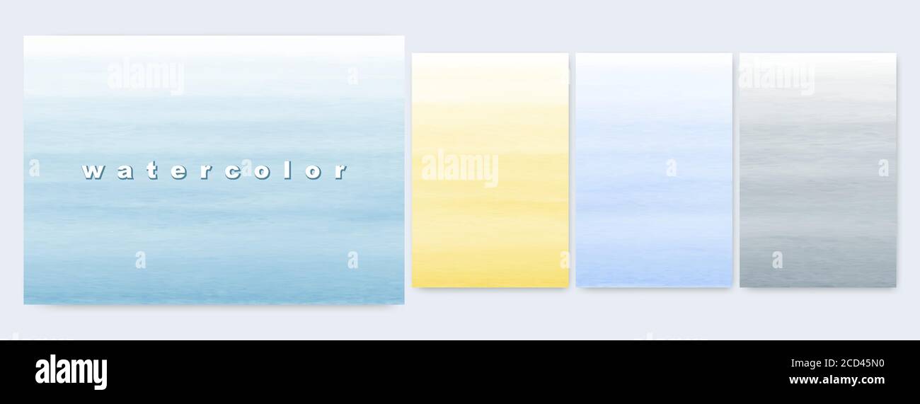 Set of Abstract background design Light colors watercolor gradients ...