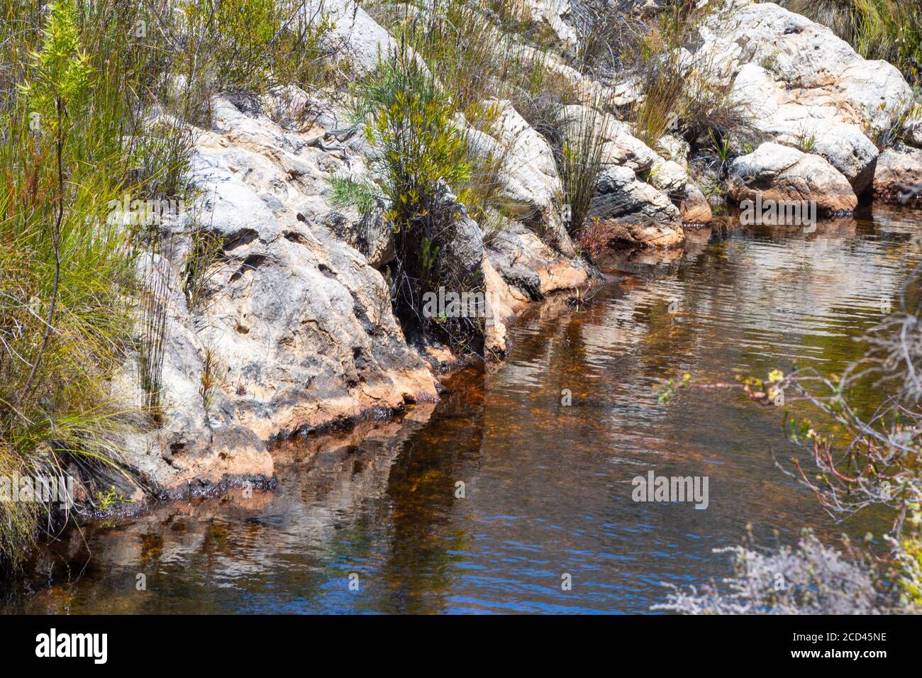 Beautiful landscape along a small river in the Mountains of Ceres ...