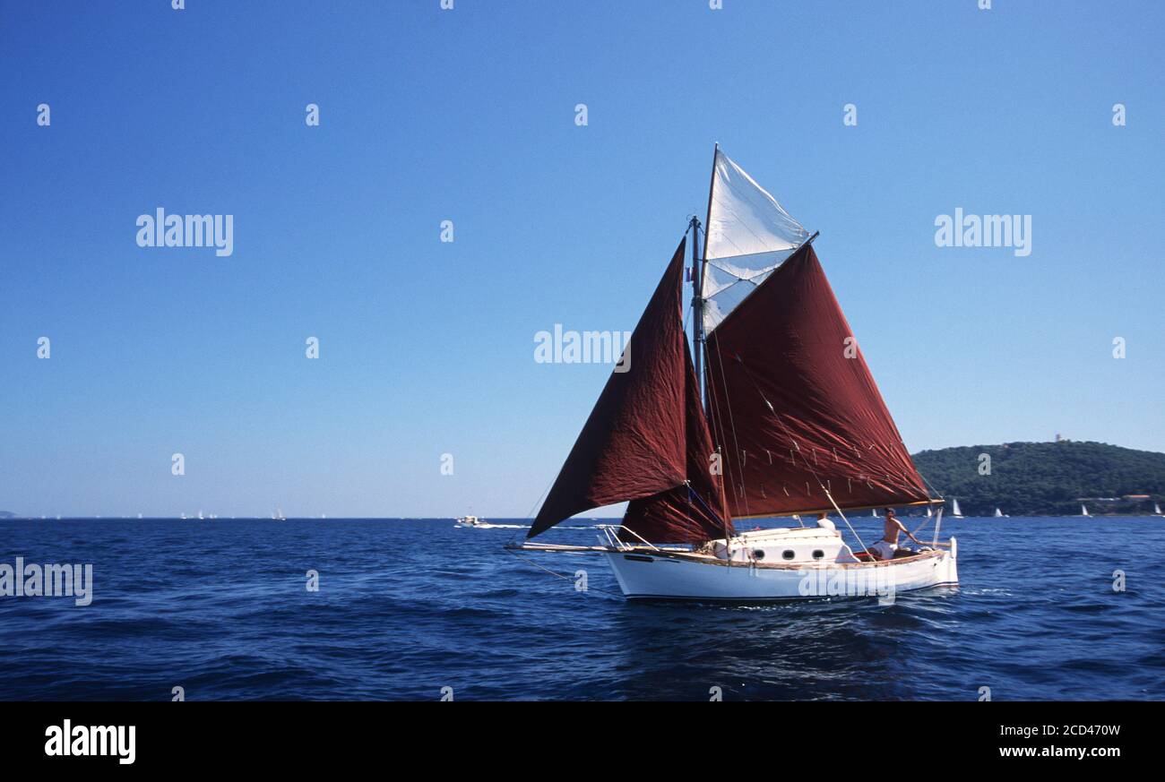 Gathering of typical Mediterranean boats of Provence Stock Photo - Alamy