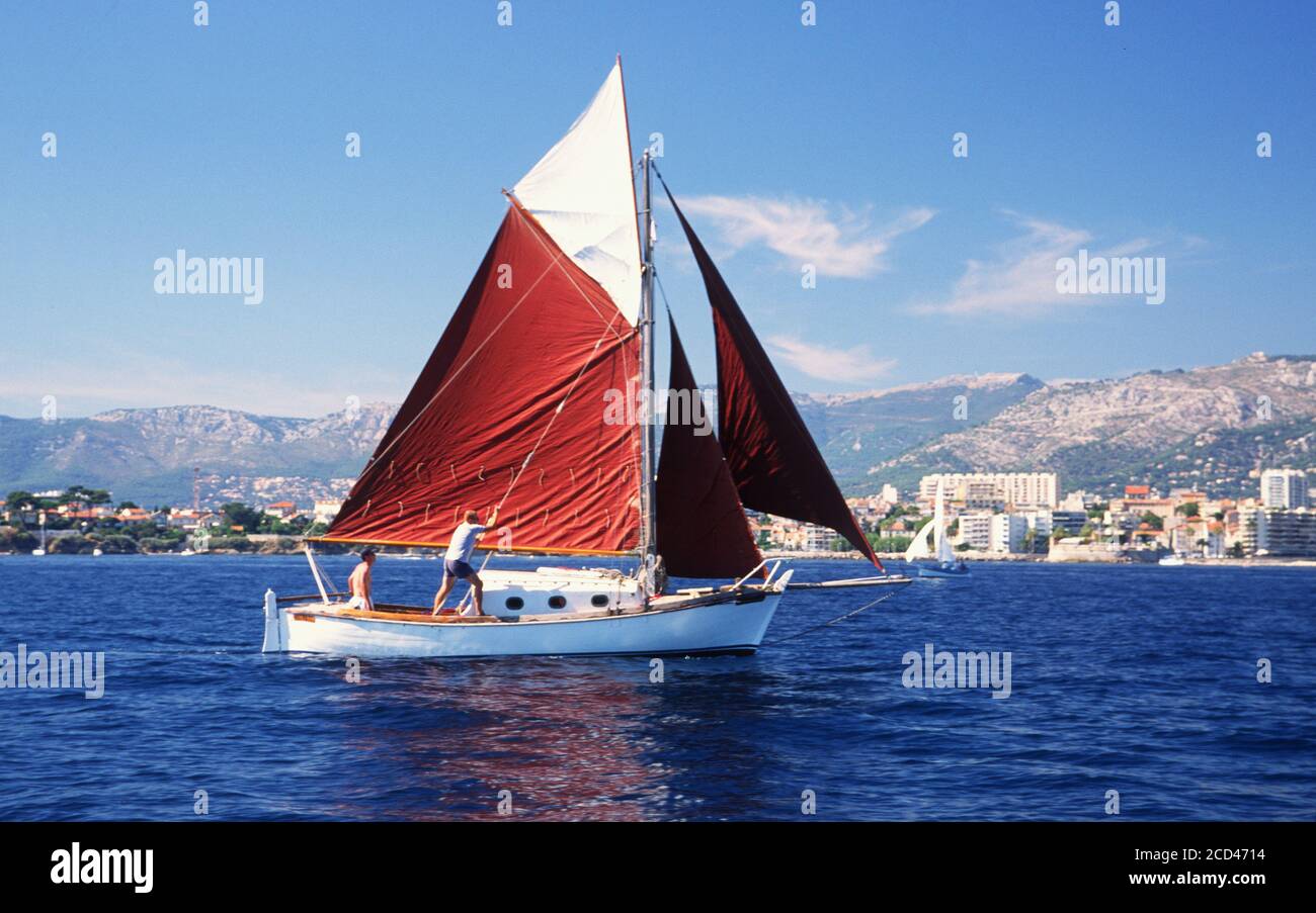 Gathering of typical Mediterranean boats of Provence Stock Photo - Alamy