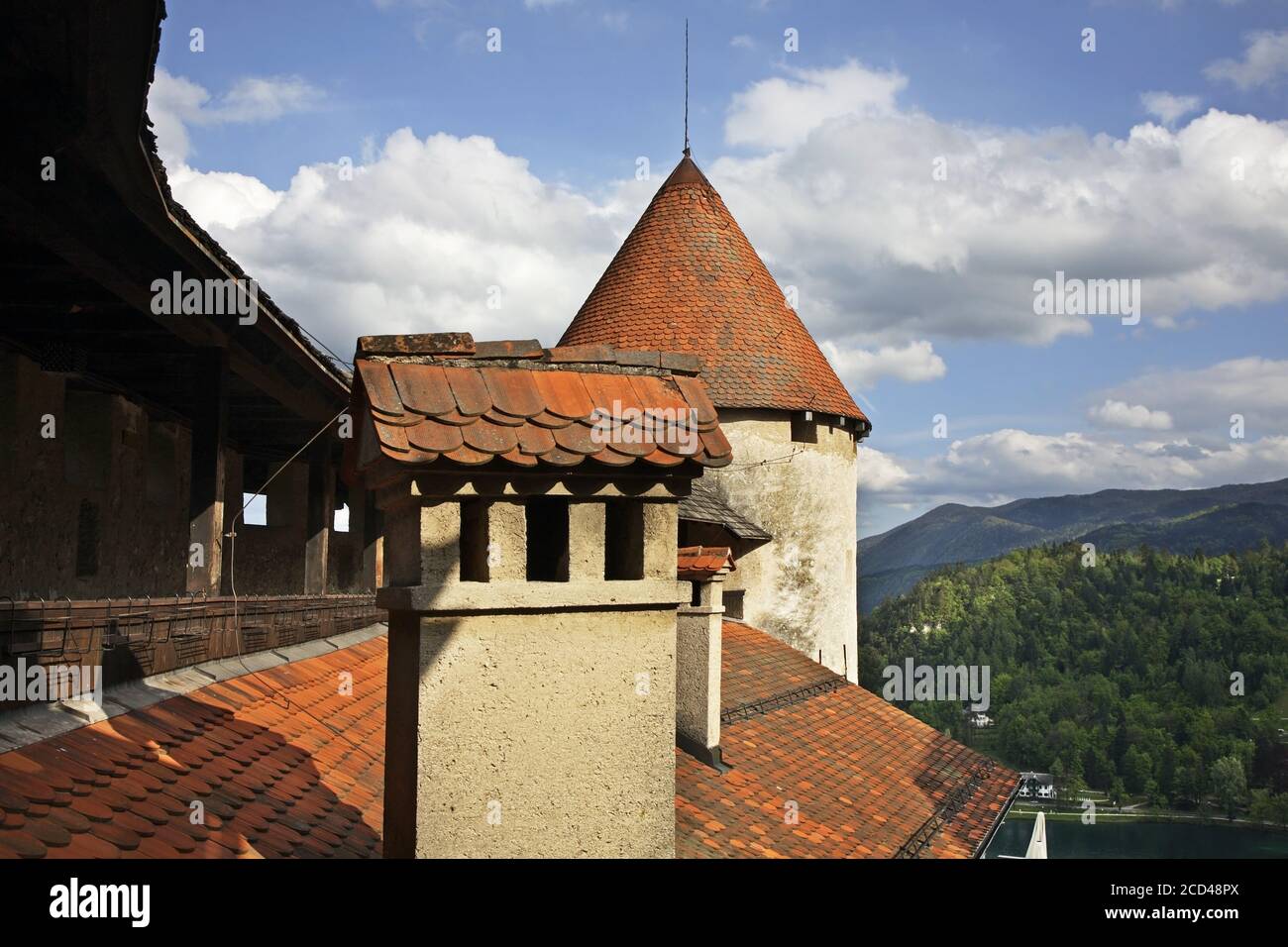 Bled Castle (Blejski grad) in Bled. Slovenia Stock Photo - Alamy