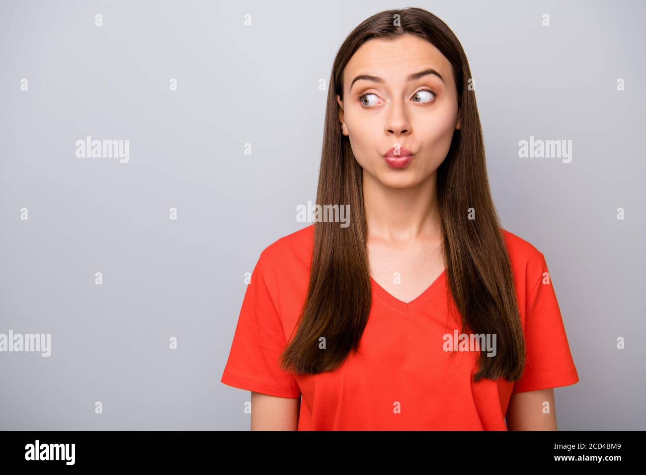 Close Up Portrait Of Her She Nice Looking Attractive Lovely Lovable