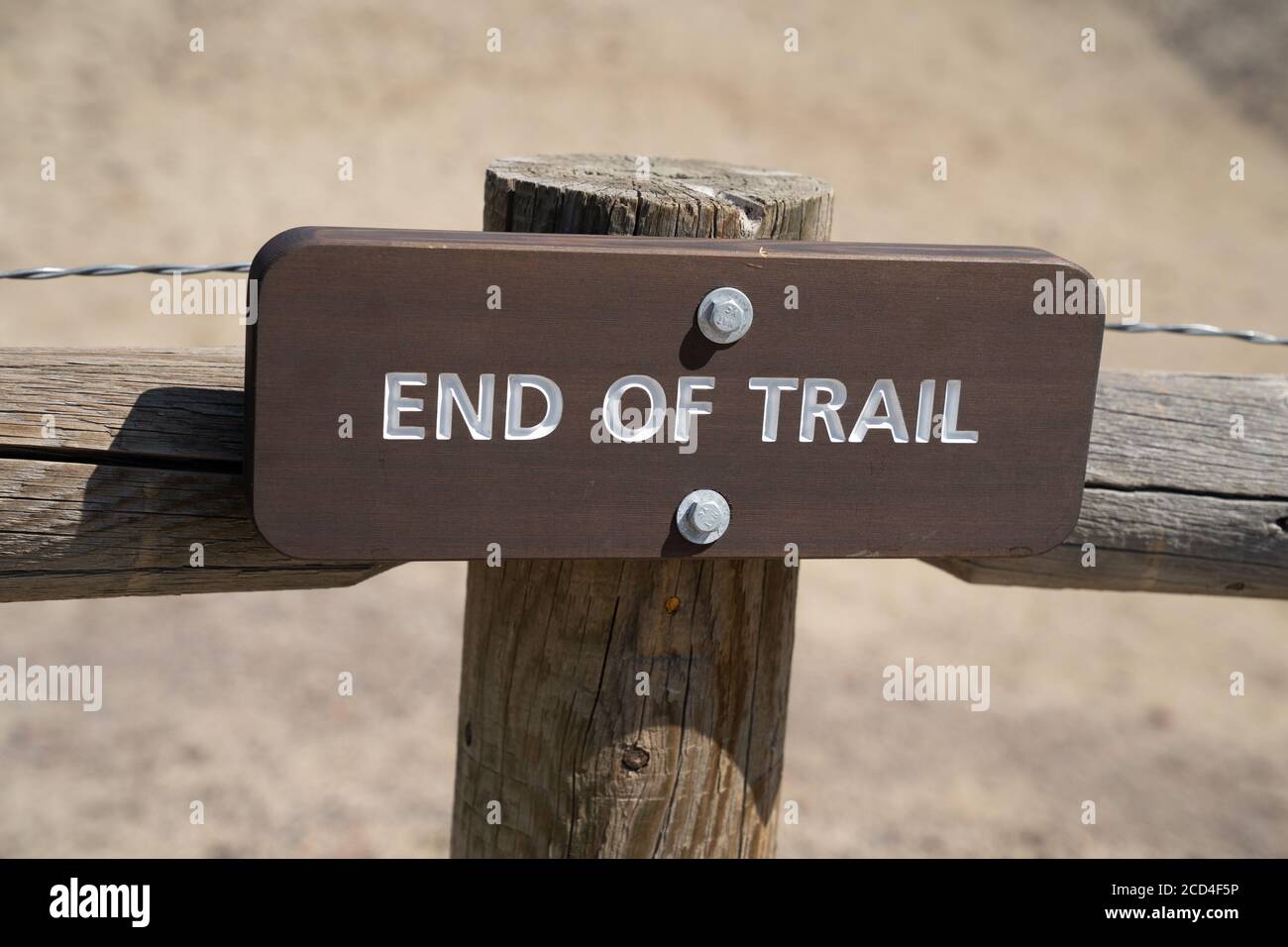 End of Trail sign. Taken in John Day Fossil Beds National Monument in ...