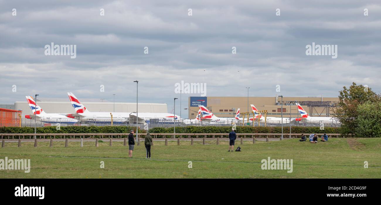 British airways grounded aircraft hi-res stock photography and images ...