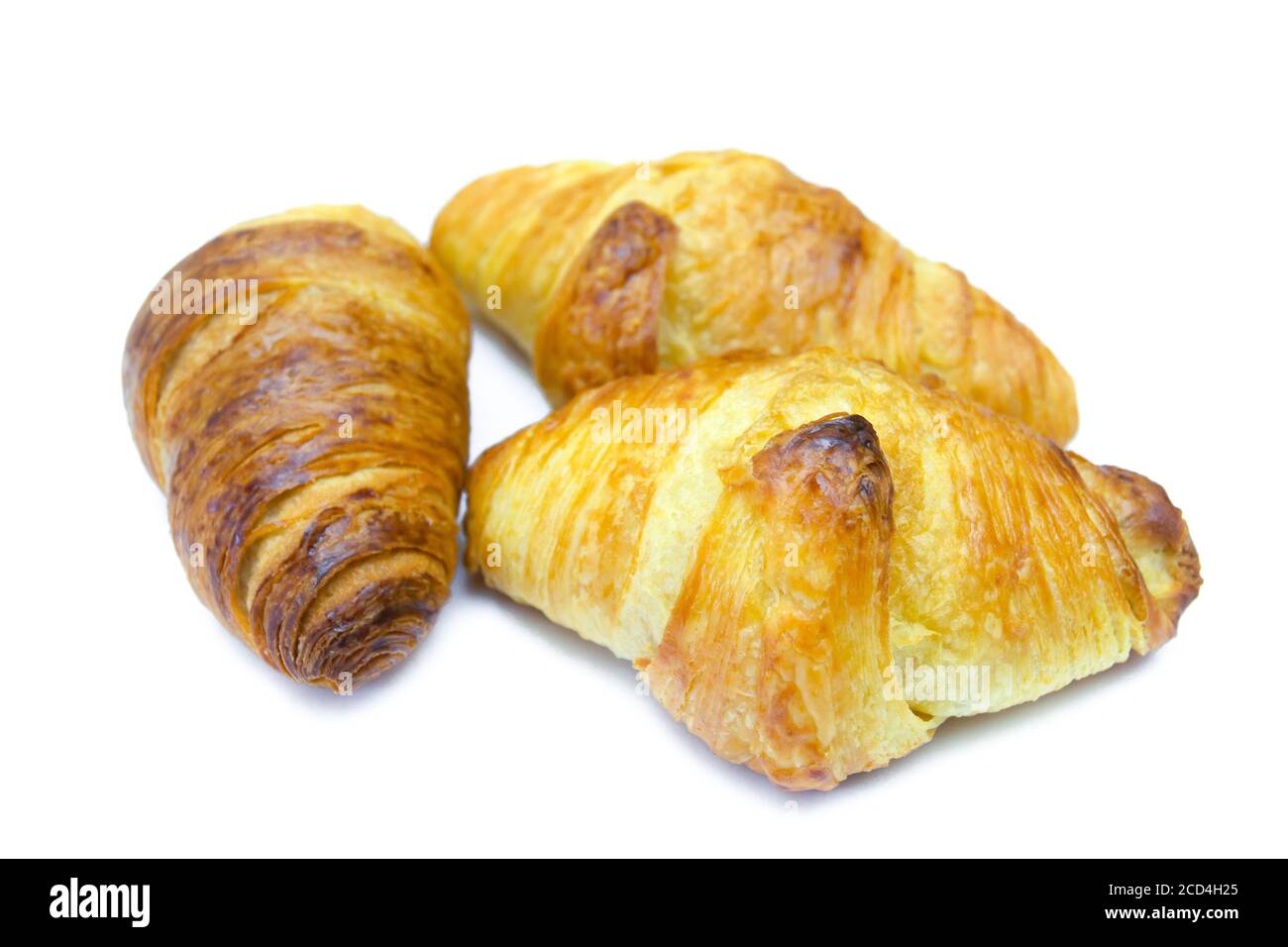 mini butter croissant isolated on a white background Stock Photo - Alamy