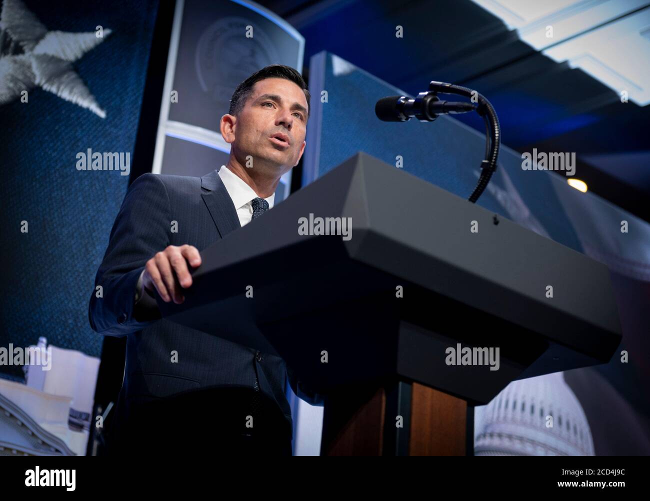 U.S. Acting Homeland Security Secretary Chad Wolf addresses the Council ...